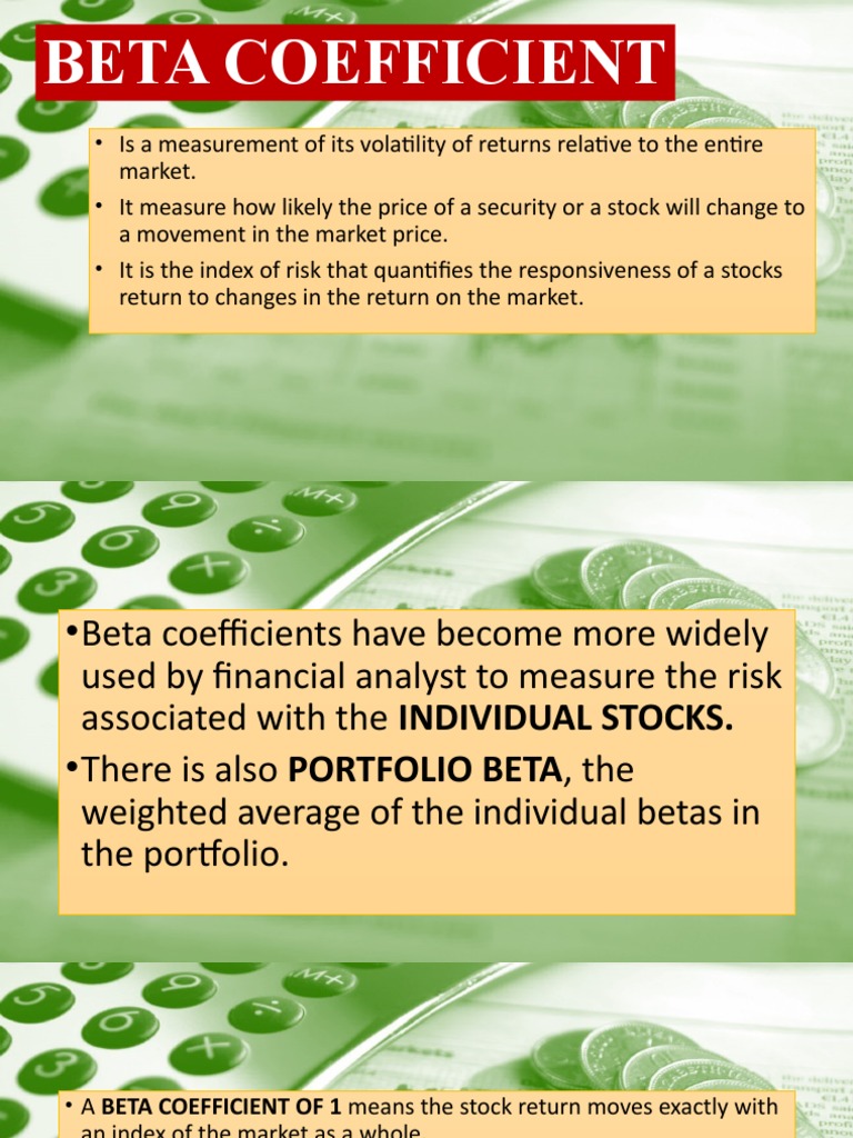 Beta Coefficient | PDF | Beta (Finance) | Correlation And Dependence