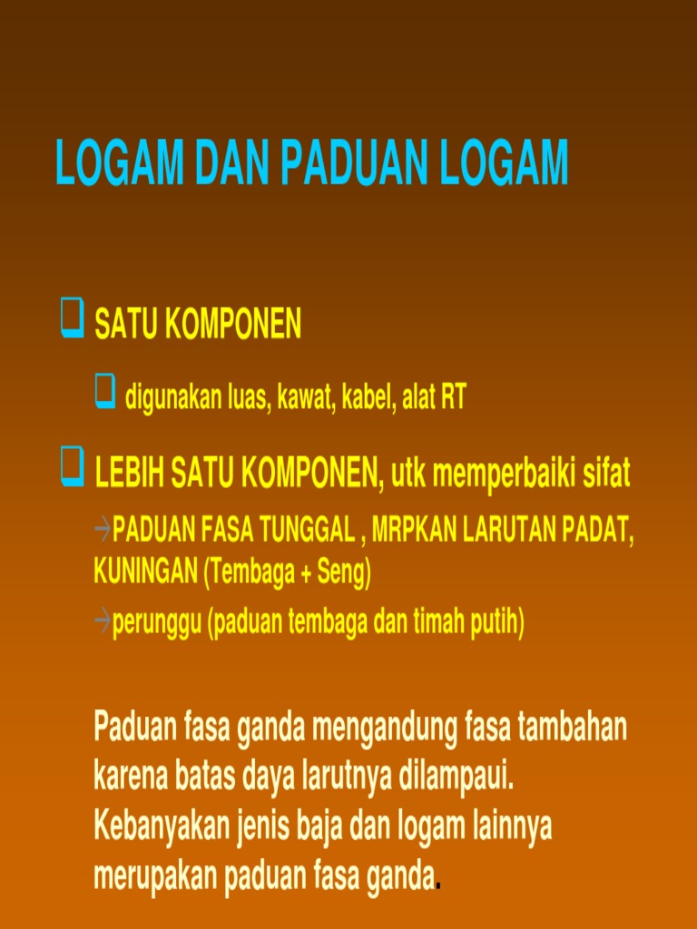 Logam Dan Paduan Logam | PDF
