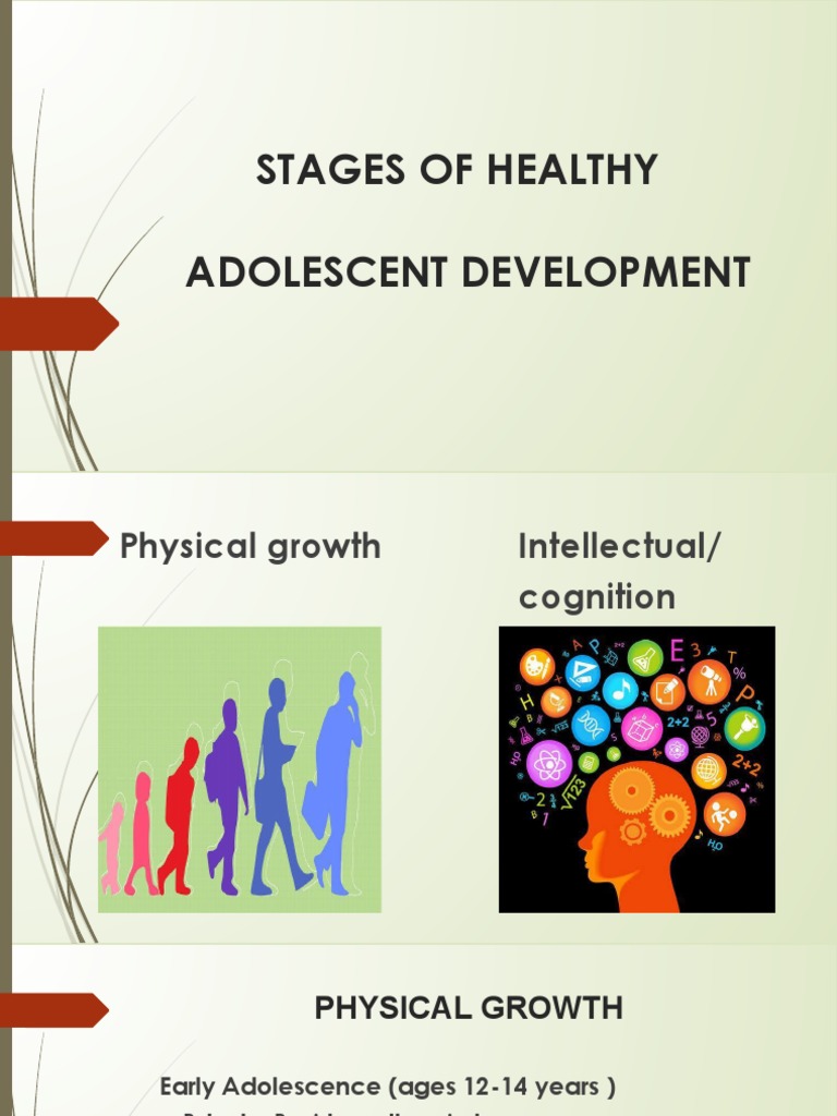 Stages of Healthy Adolescent Development 1 | PDF | Self-Improvement ...