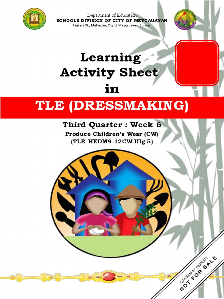 Learning Activity Sheet: Tle (Dressmaking) | PDF | Blouse | Clothing