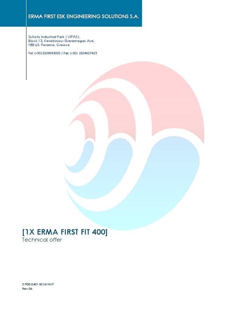 (1X Erma First Fit 400) : Technical Offer | PDF | Flow Measurement ...