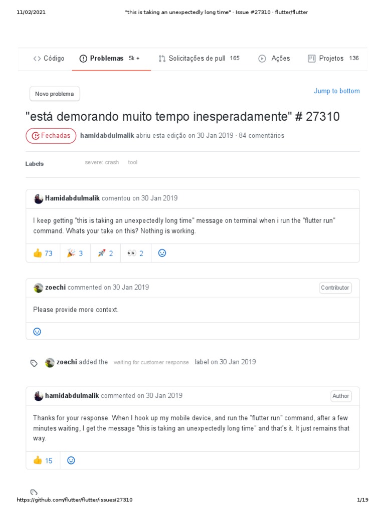 This Is Taking An Unexpectedly Long Time Issue 27310 Flutter 