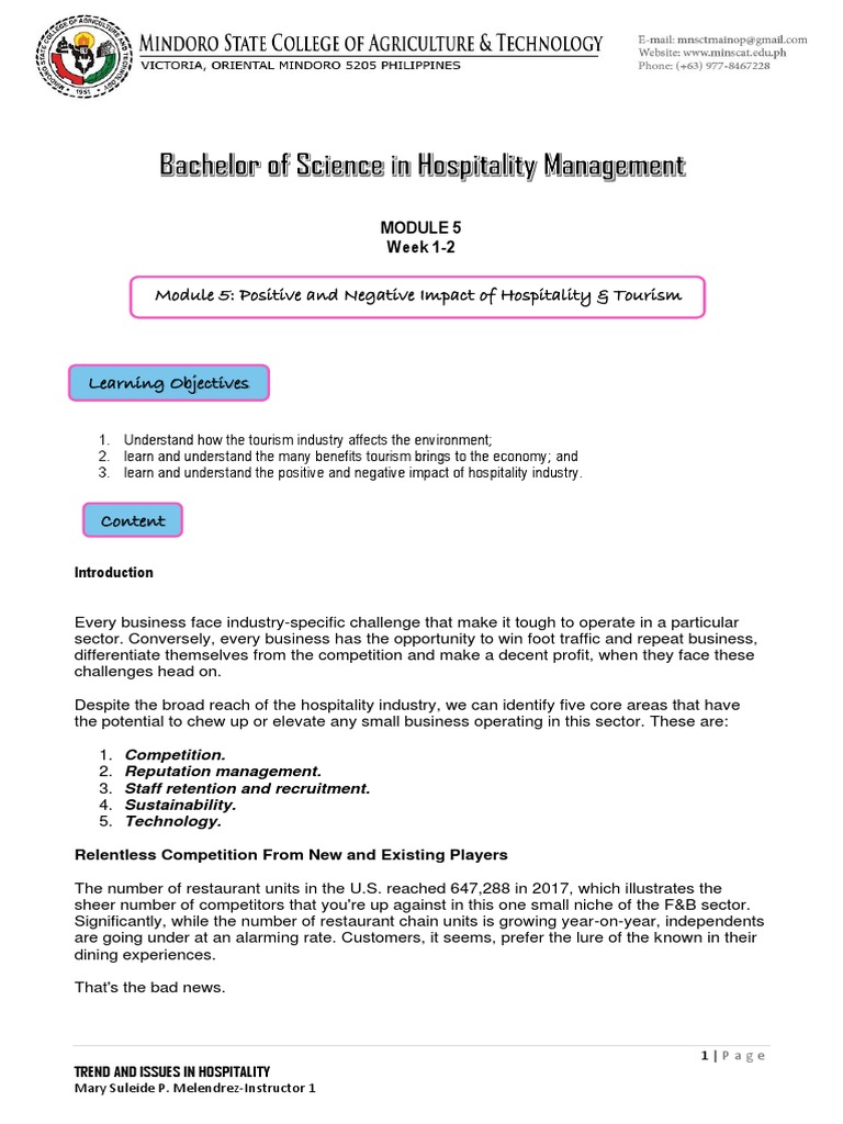 Module 5 Week 1-2 | PDF | Fiscal Multiplier | Tourism
