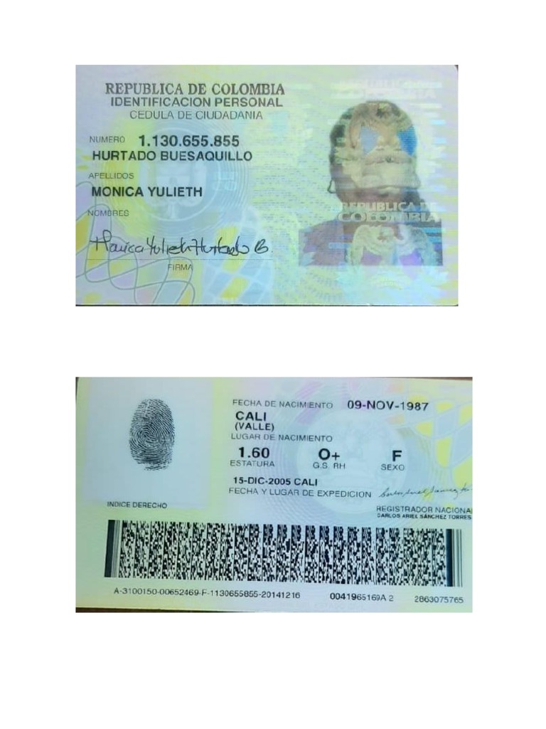 Cedula Monica Hurtado | PDF