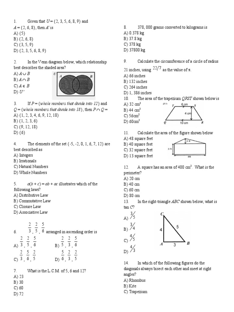 Atlib 2010 | PDF | Area | Equations