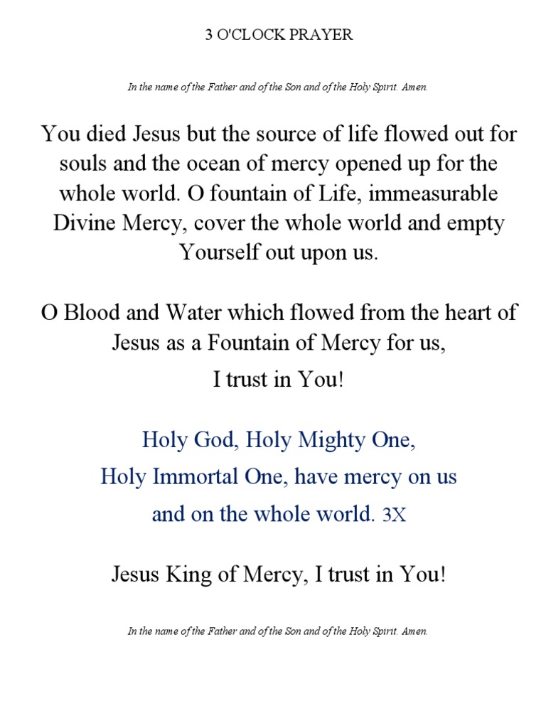 3 O'Clock Prayer | PDF