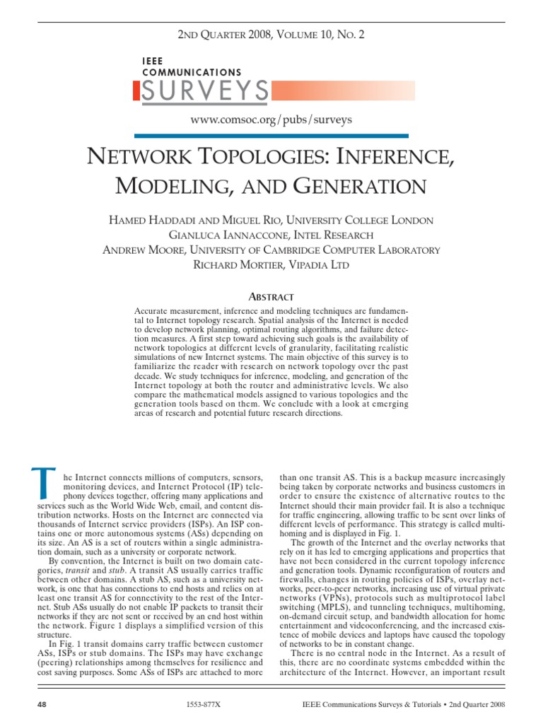 Internet Topology Research Insights | PDF | Router (Computing ...