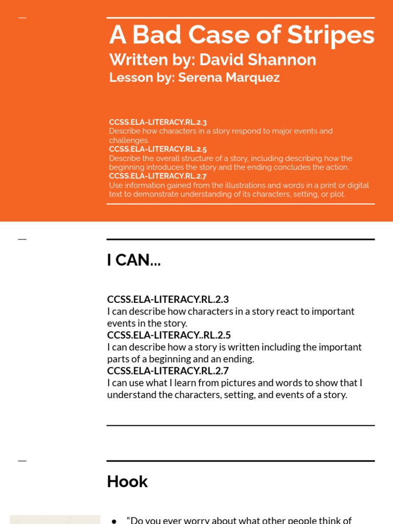 2nd A Bad Case of Stripes | PDF | Education Theory | Neuropsychological ...