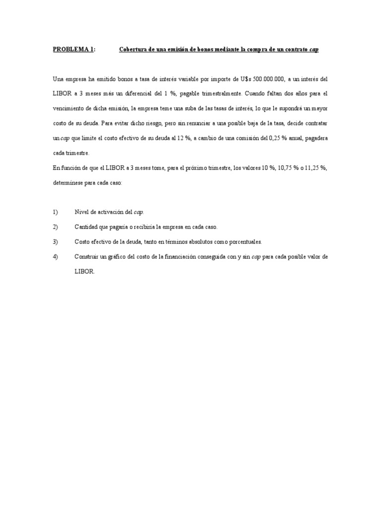 Caps, Floors, Collars, Swaps | PDF | Swap (Finanzas) | Deuda