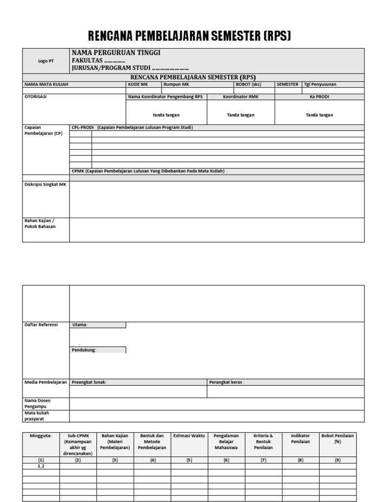 Format RPS | PDF | Seni