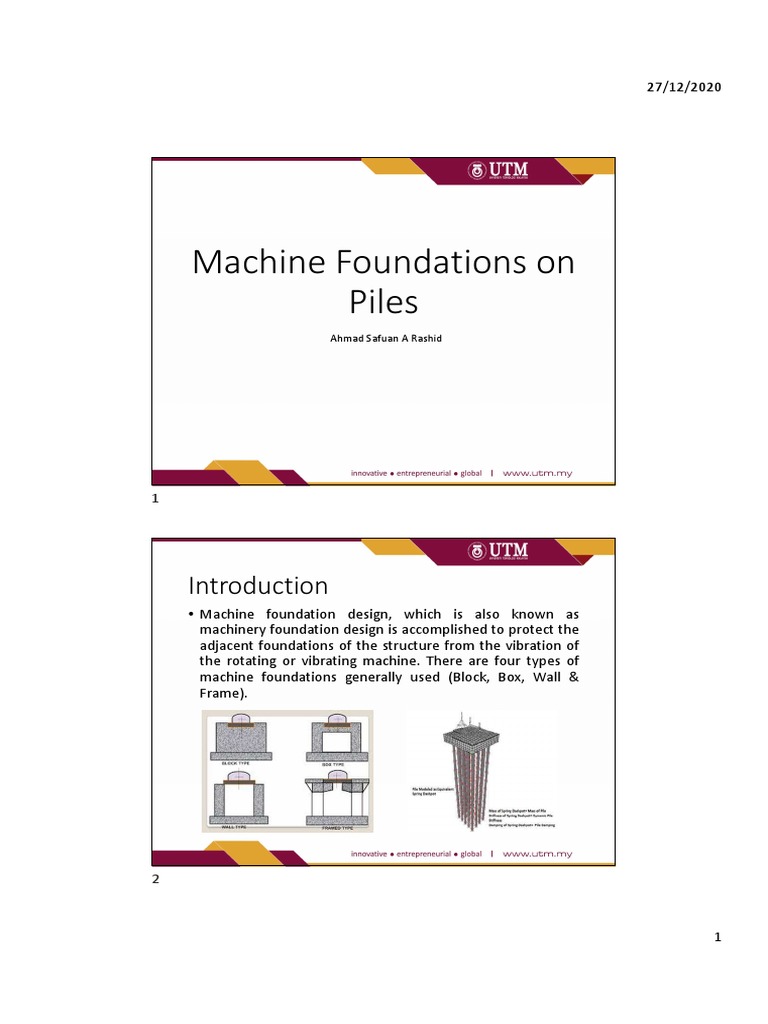Machine Foundations on Piles Explained | PDF | Deep Foundation | Mechanics