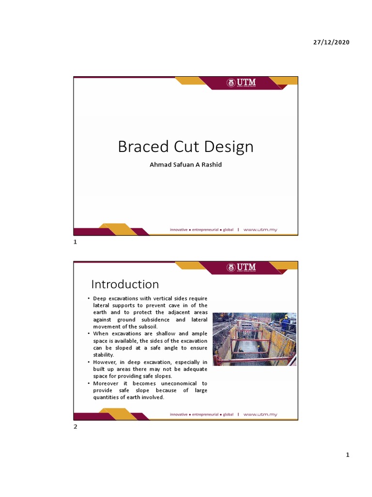 Brace Cut | PDF | Deep Foundation | Structural Engineering