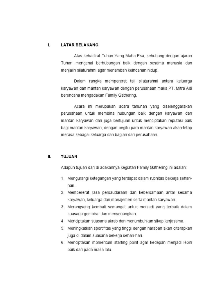 Contoh Proposal Gathering | PDF