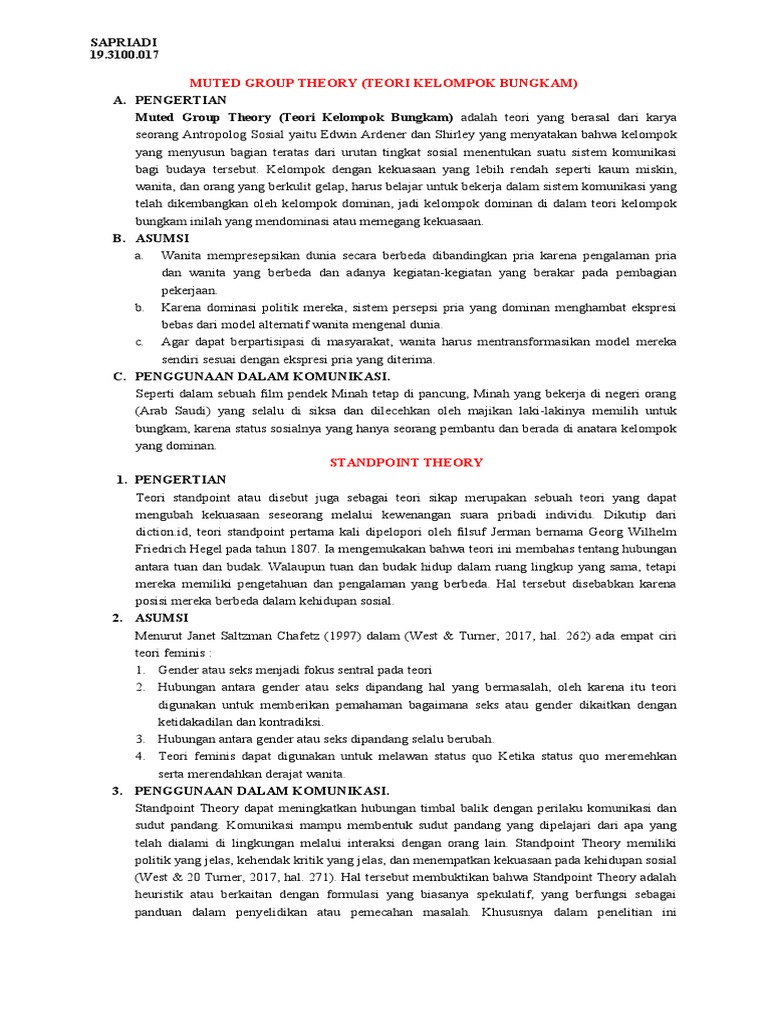 Muted Group Theory | PDF