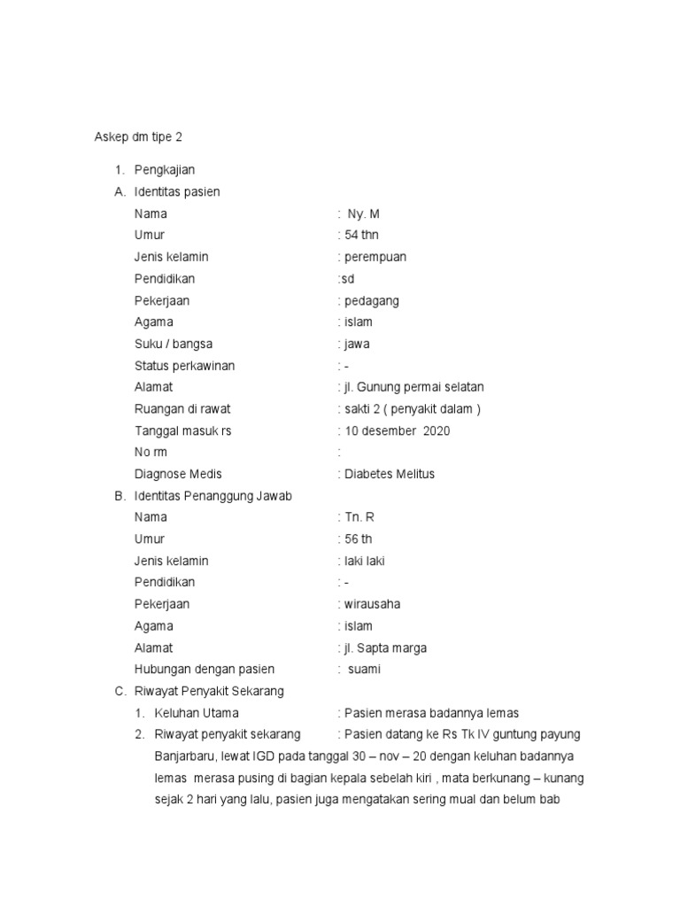 Askep DM Tipe 2 | PDF | Pengembangan Diri