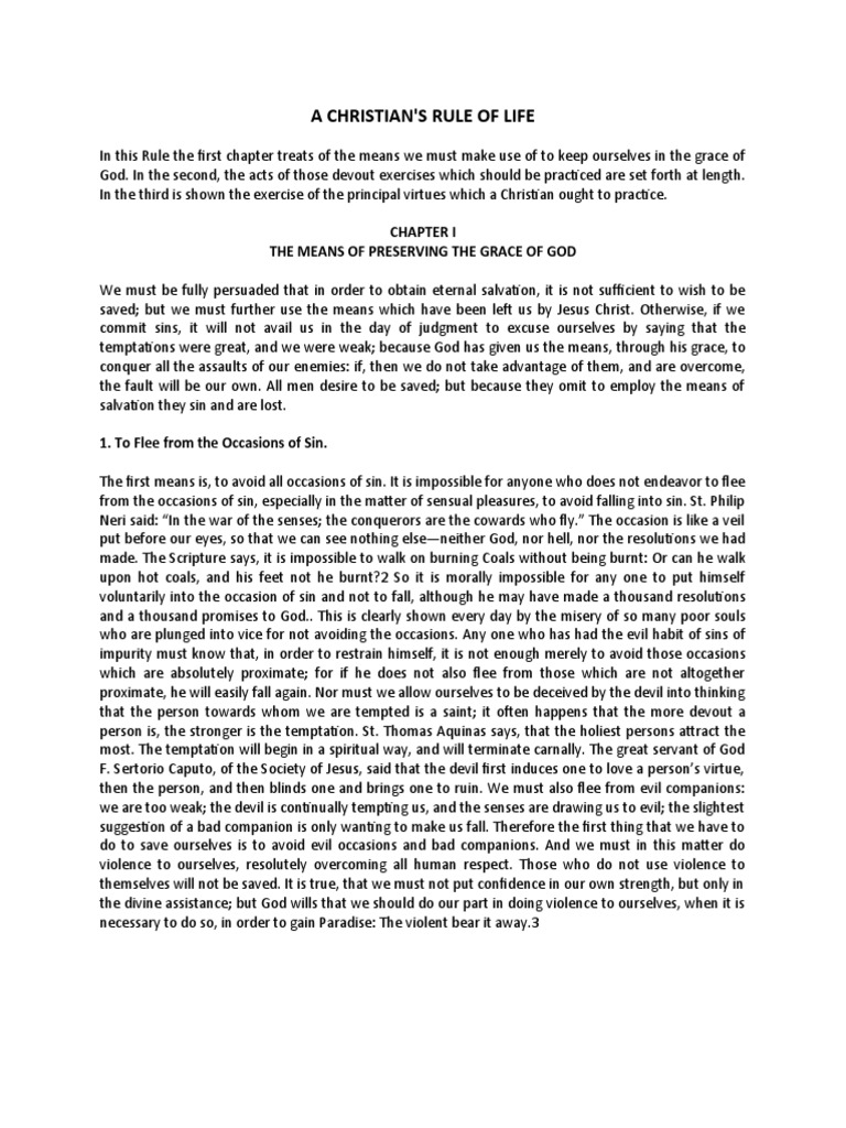 A Christian's Rule of Life | PDF | Confession (Religion) | Mary, Mother ...