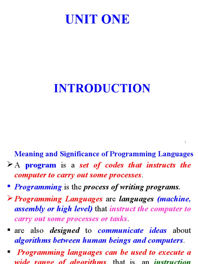 Unit 1 (C++) - Introduction | PDF | Integer (Computer Science) | Data Type