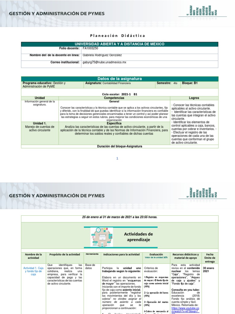 PD - GCNF - U1 - Contabilidad Financiera | PDF | Contabilidad | Cheque