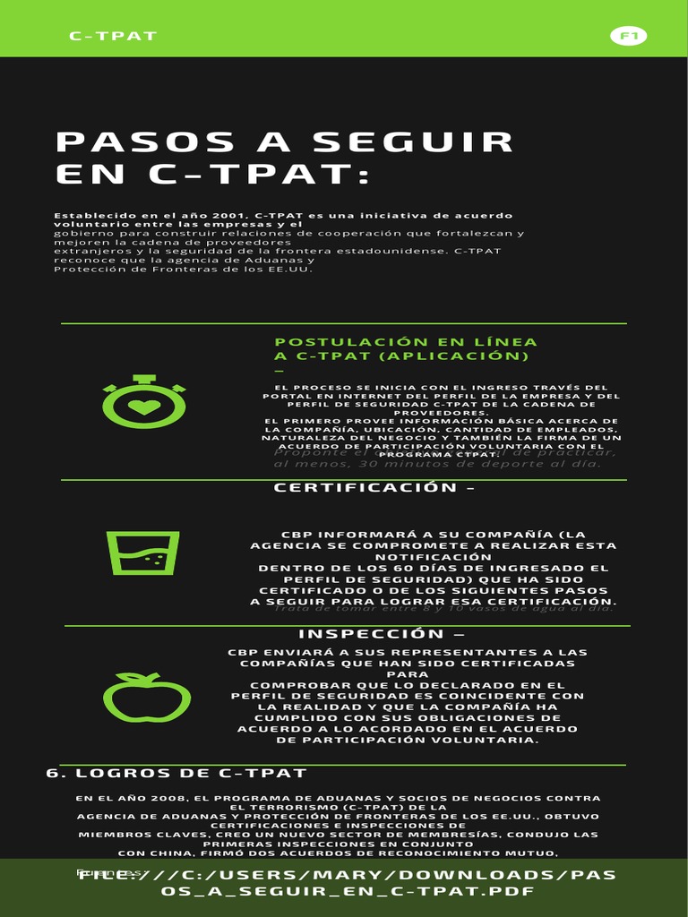 Beneficios y Proceso de Certificación C-TPAT | PDF | Transporte | Internet