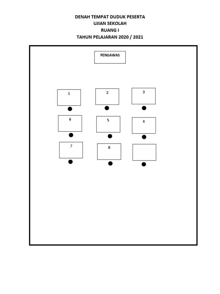 Denah Tempat Duduk Peserta Ujian | PDF