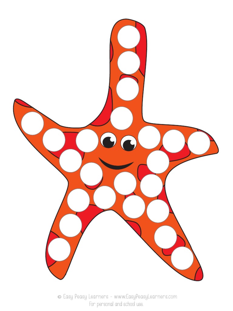 Sea Animals Dot Dauber Printable Full Color | PDF