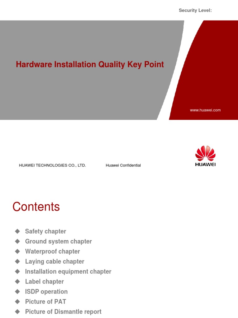 Huawei Hardware Installation Safety Guide | PDF | Cable Television ...