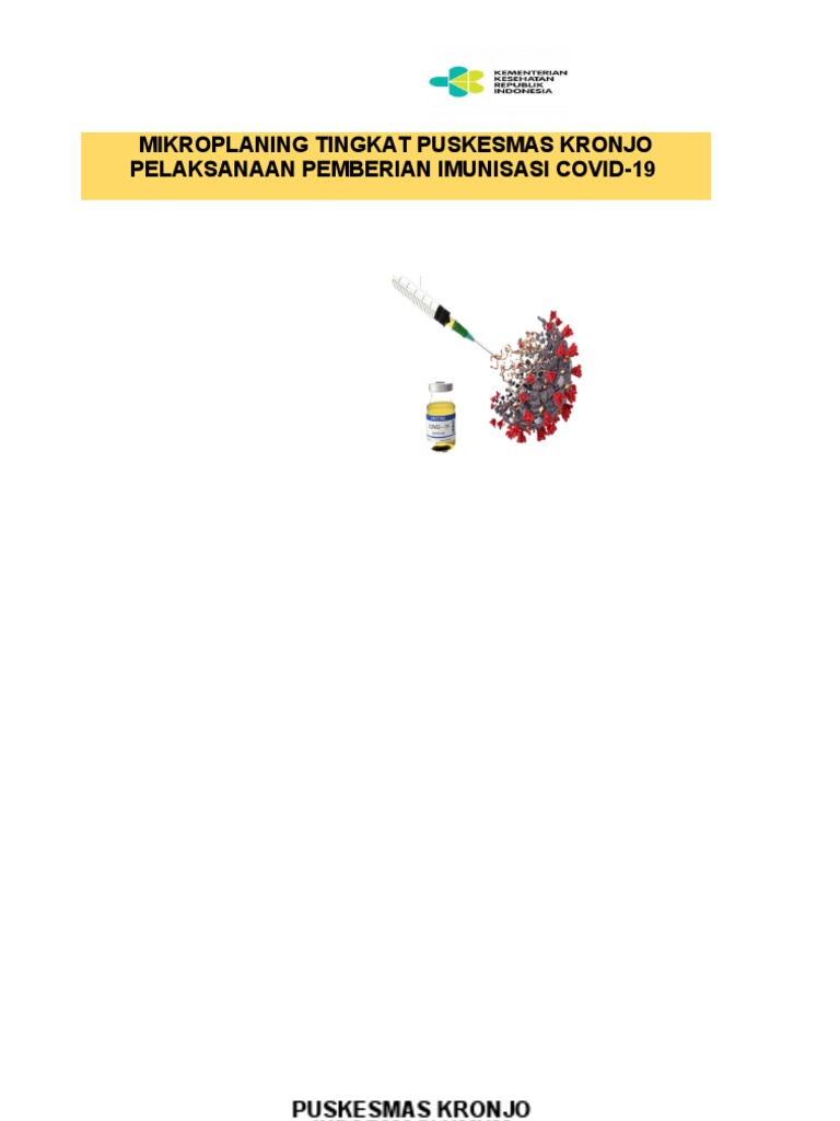 Microplan Covid Puskesmas Kronjo | PDF