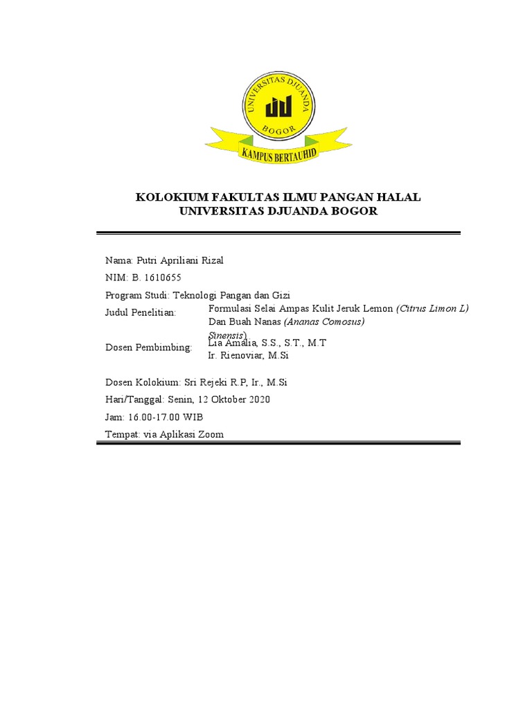 Makalah Kolokium | PDF