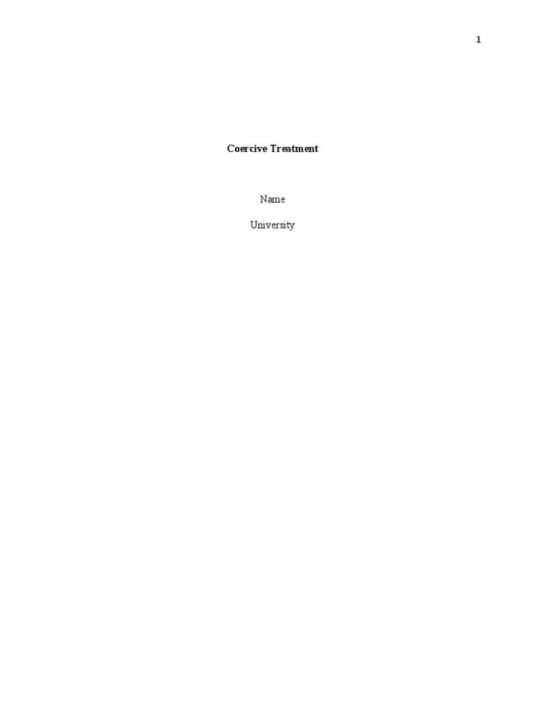 Coercive Treatment | PDF | Probation | Parole