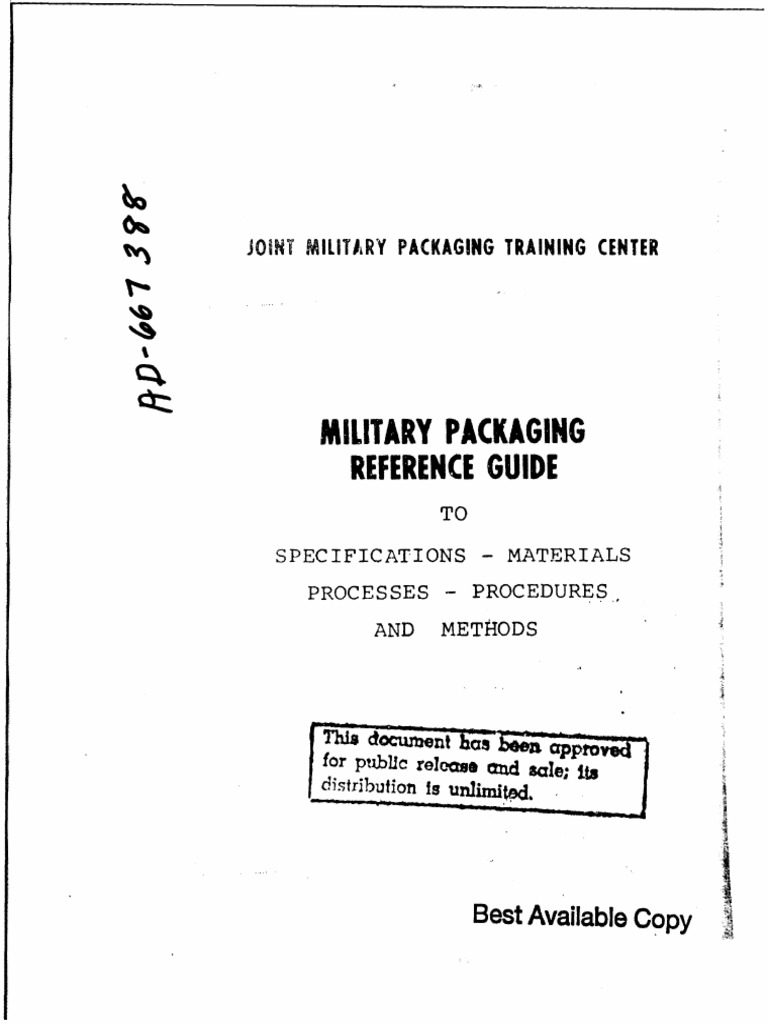Military Packaging Reference Guide: Best Available | PDF | Polystyrene ...