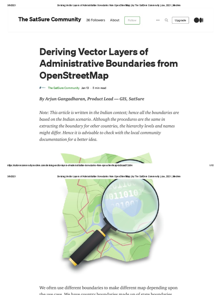 Deriving Vector Layers of Administrative Boundaries From OpenStreetMap ...