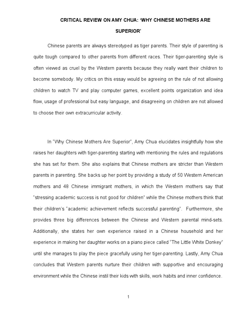 Critical Review Example | PDF | Parenting | Relationships