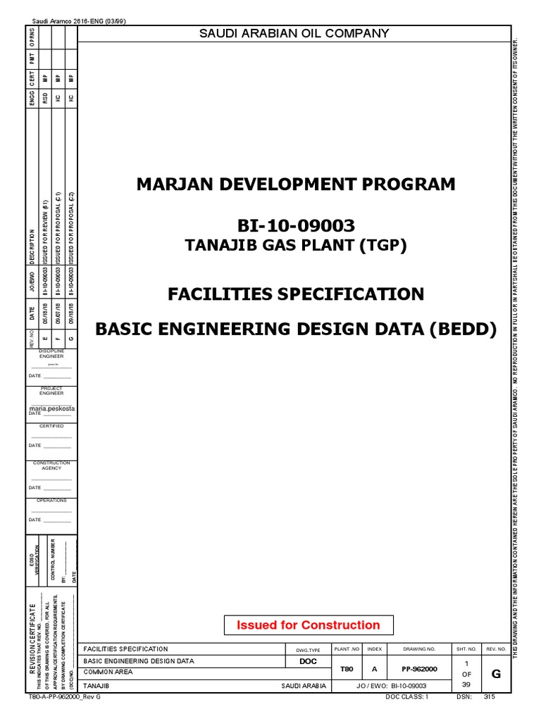 Marjan Gas Plant Project Overview | PDF | Nature