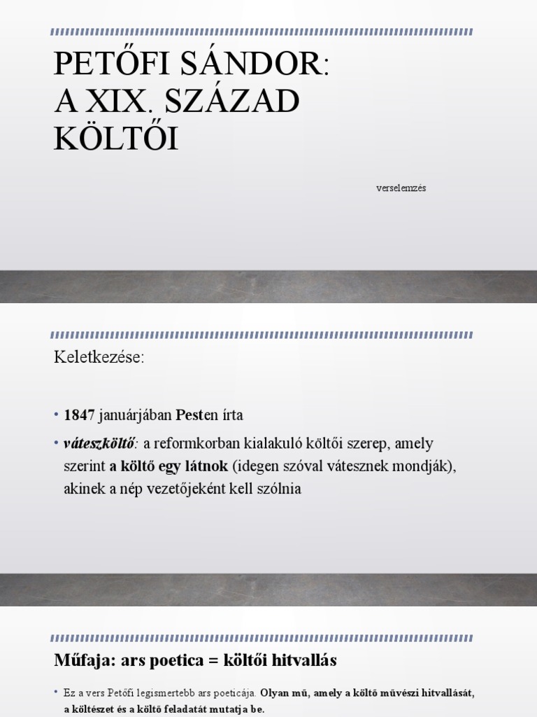 PETOFI SANDOR A Xix - Szazad Koltoi | PDF