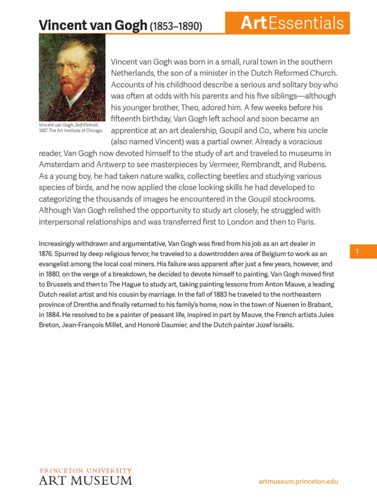 Van Gogh Teacher Reasource | Download Free PDF | Vincent Van Gogh ...