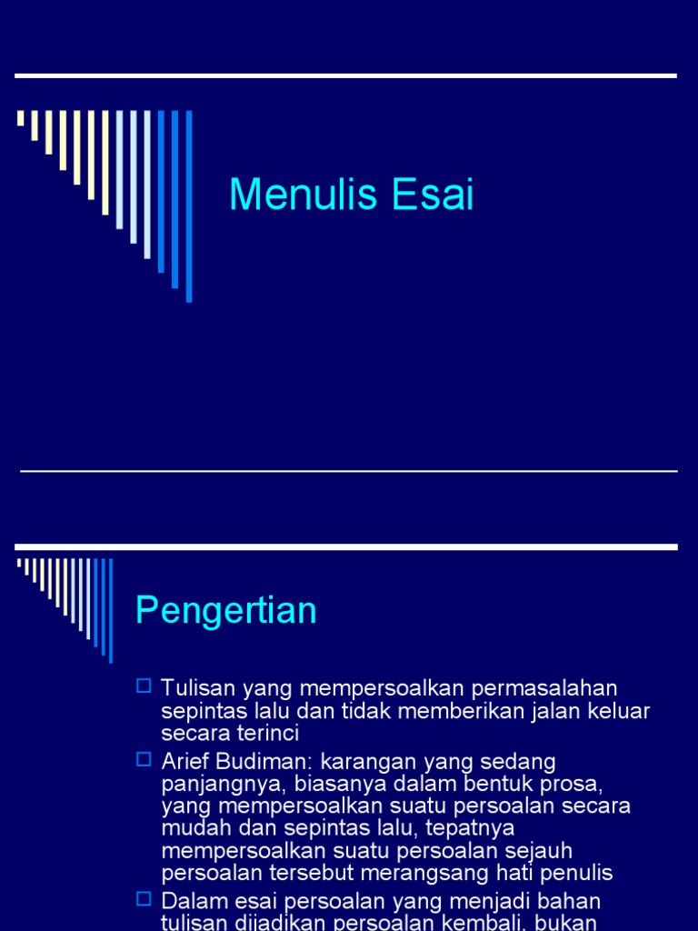 Panduan Menulis Esai yang Efektif | PDF