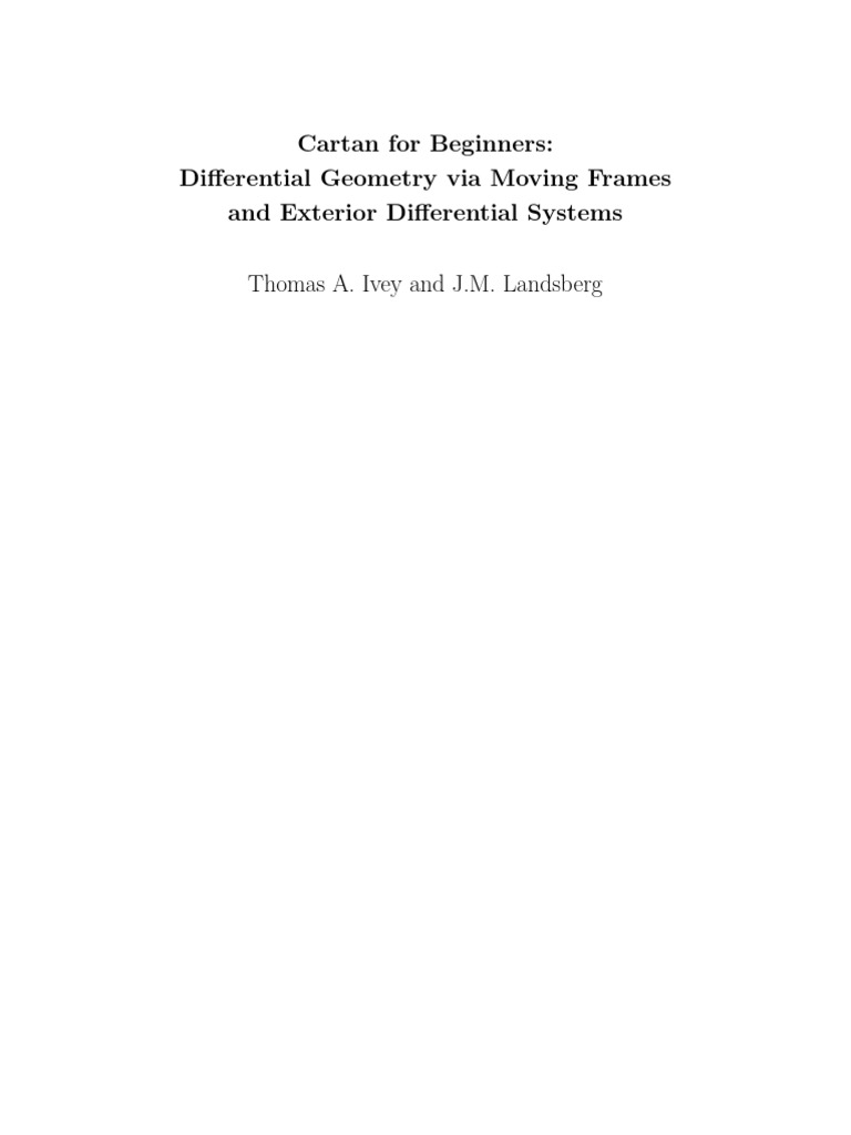 Moving Frame Method | PDF | Differential Geometry | Differentiable Manifold
