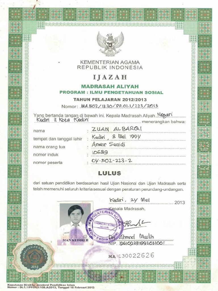 Scan Ijazah | PDF