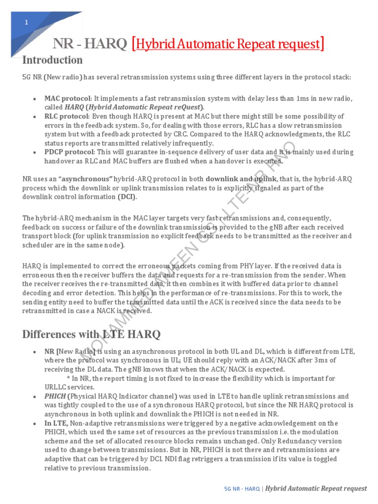 NR - Harq | PDF | Computer Standards | Communications Protocols