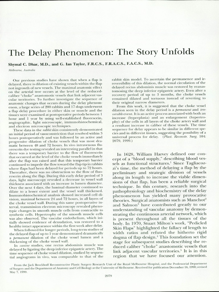 The Delay Phenomenon The Story Unfolds.21 | PDF