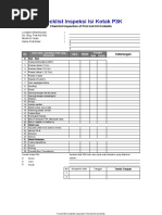 Form Checklist Kotak p3k | PDF