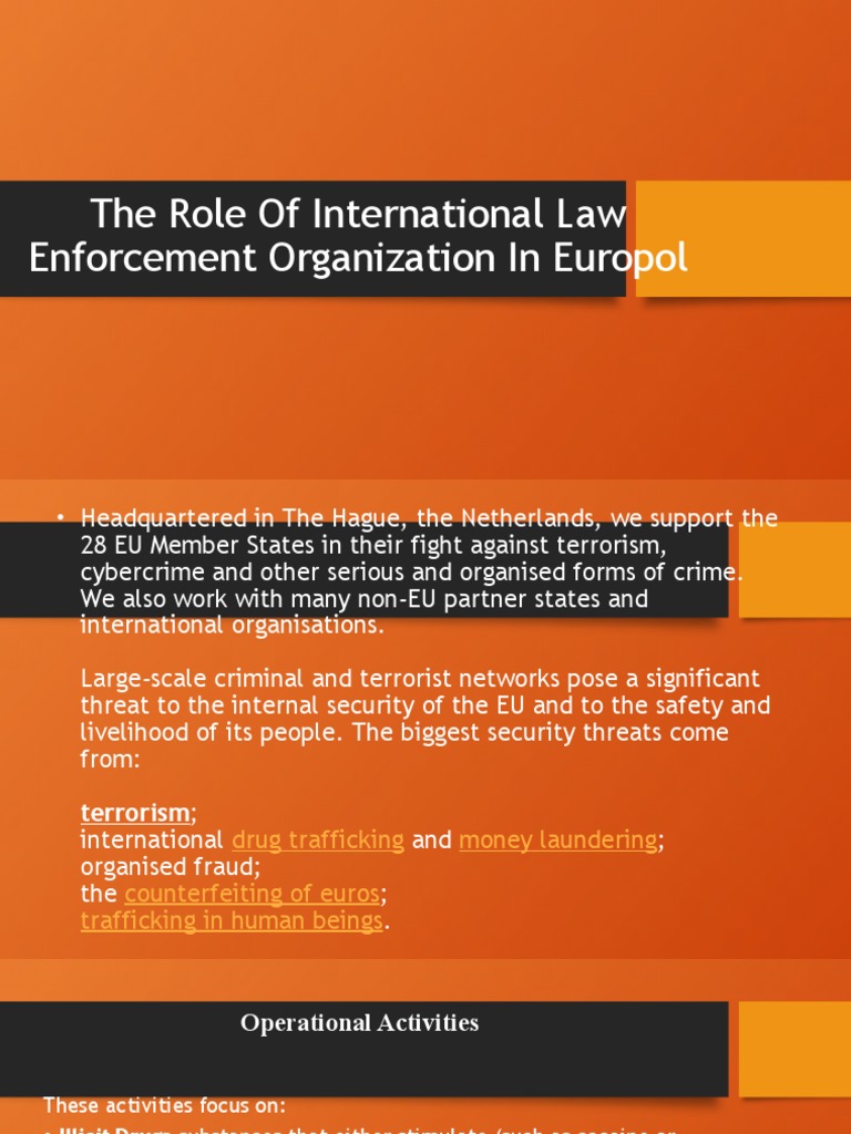 The Role and Operational Activities of Europol in Combating Major Cross ...