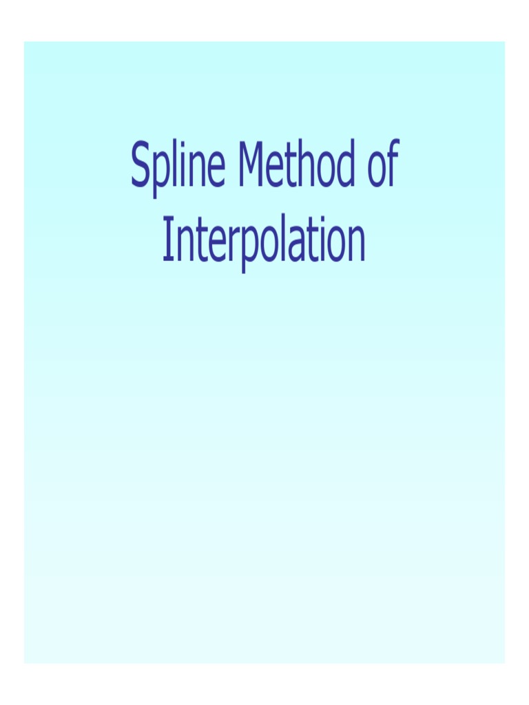 6-04-Interpolasi Spline | PDF | Interpolation | Algorithms