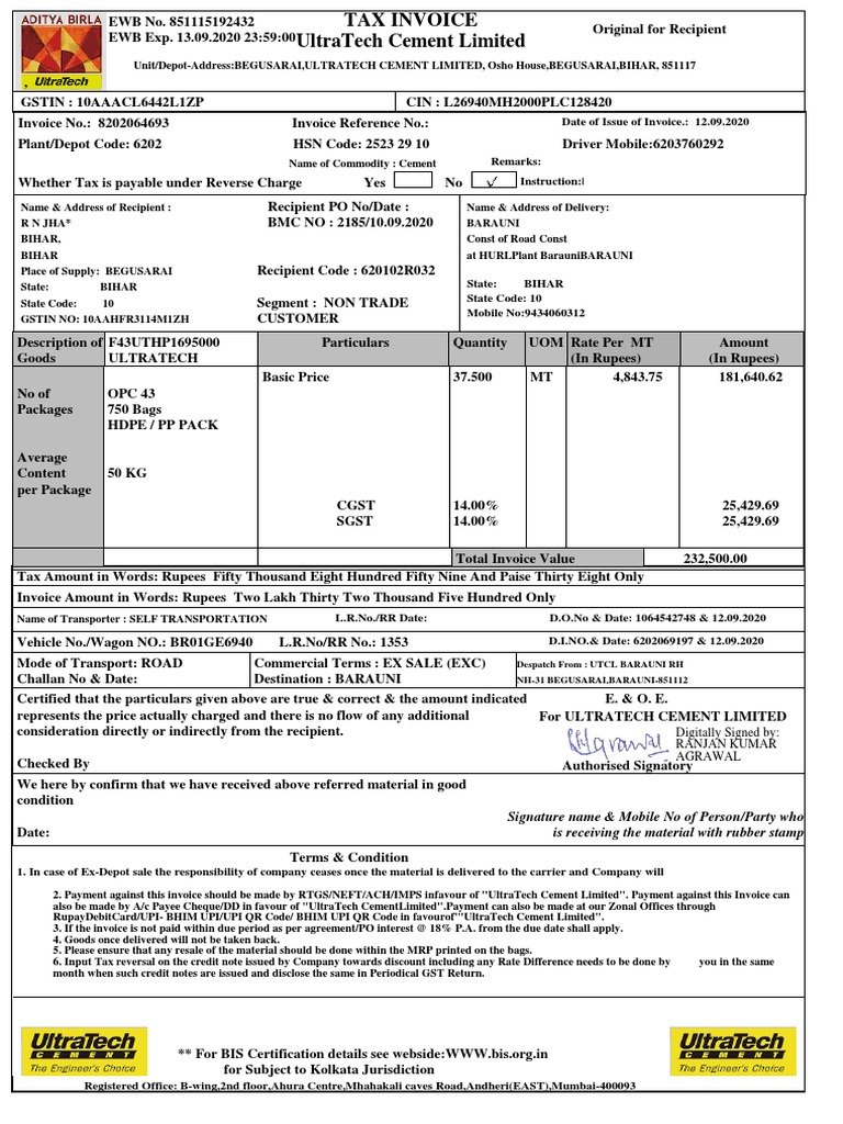 Depo-Invoice For DI No6202069197 | PDF | Payments | Invoice