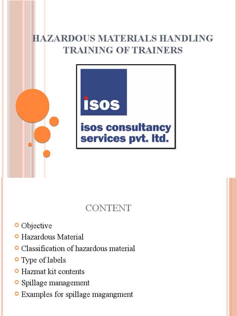 HAZMAT Final | PDF | Dangerous Goods | Workplace