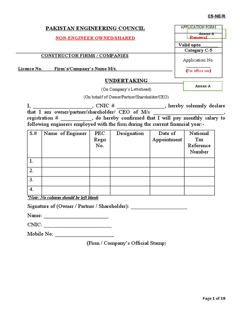 Application Form C5-NE (R) v1 | PDF | Deep Foundation | Building Automation