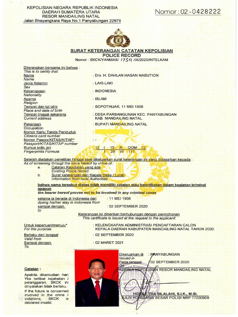 Contoh File SKCK | PDF