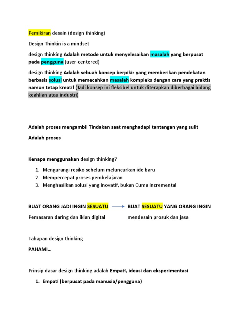 Materi PPT Design Thinking | PDF