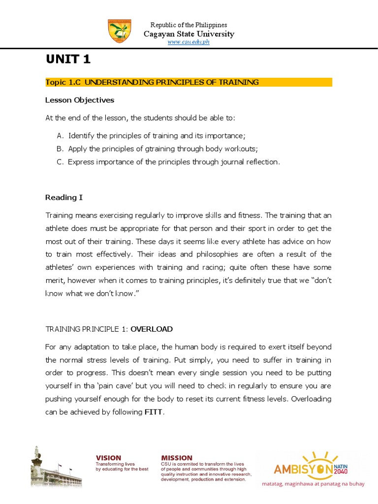 Understanding Training Principles | PDF | Heart Rate | Strength Training