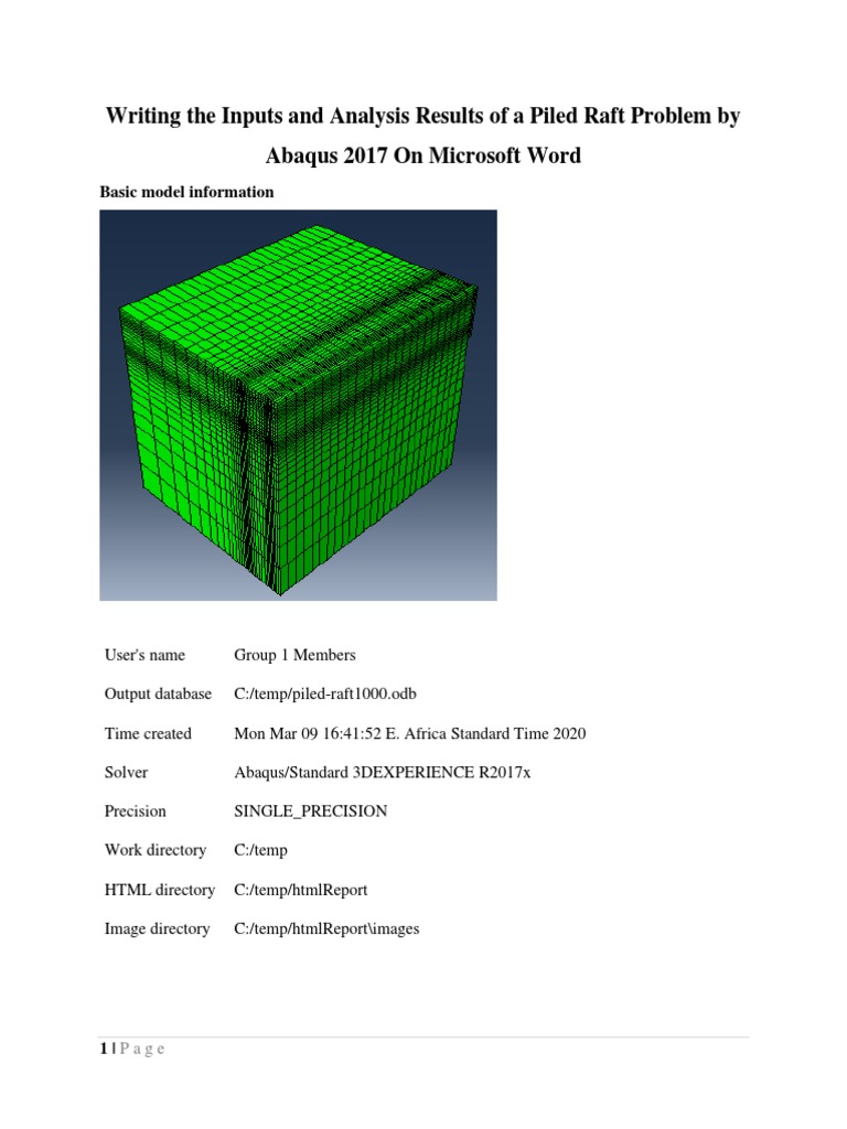 Abaqus To MS Word | PDF | Young's Modulus | Elasticity (Physics)